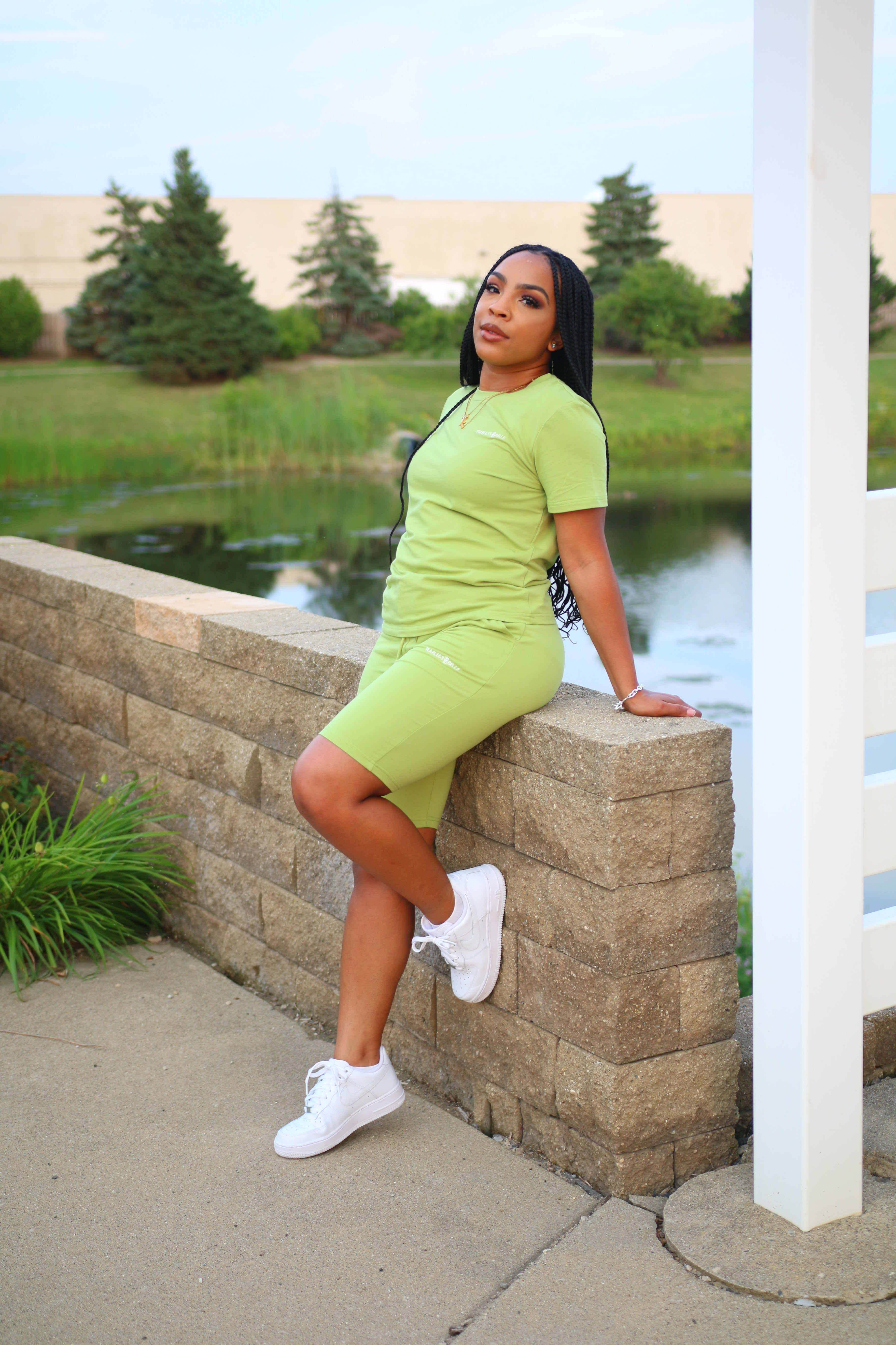 Affirmation Short Set (Green) – Fearless Belle